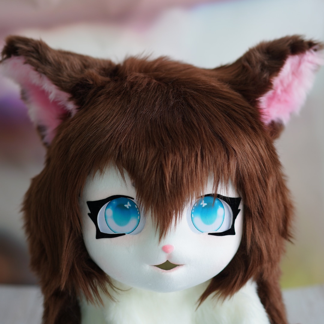 Cute Beast Head Mask Velvety Headdress Animal Head King Mask Cosplay ...
