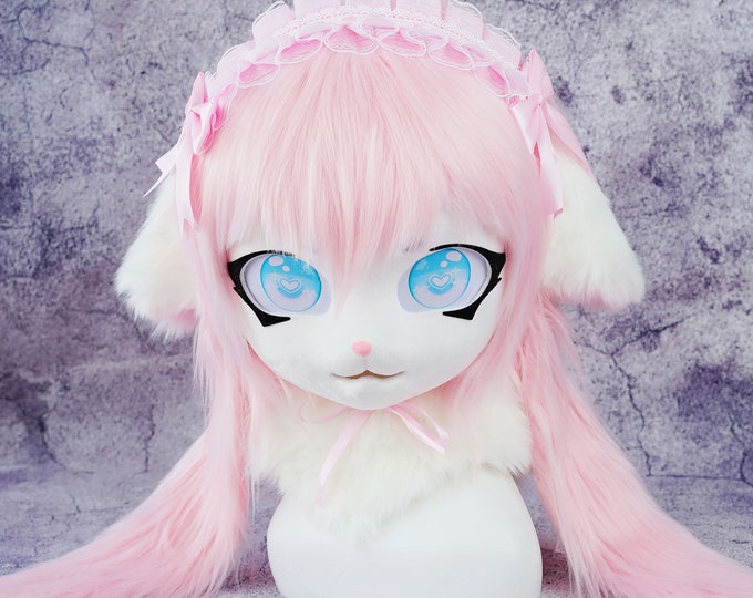 Rare CAT Therian Mask . Fluffy and Furry Masks Hand Painted. Unique ...