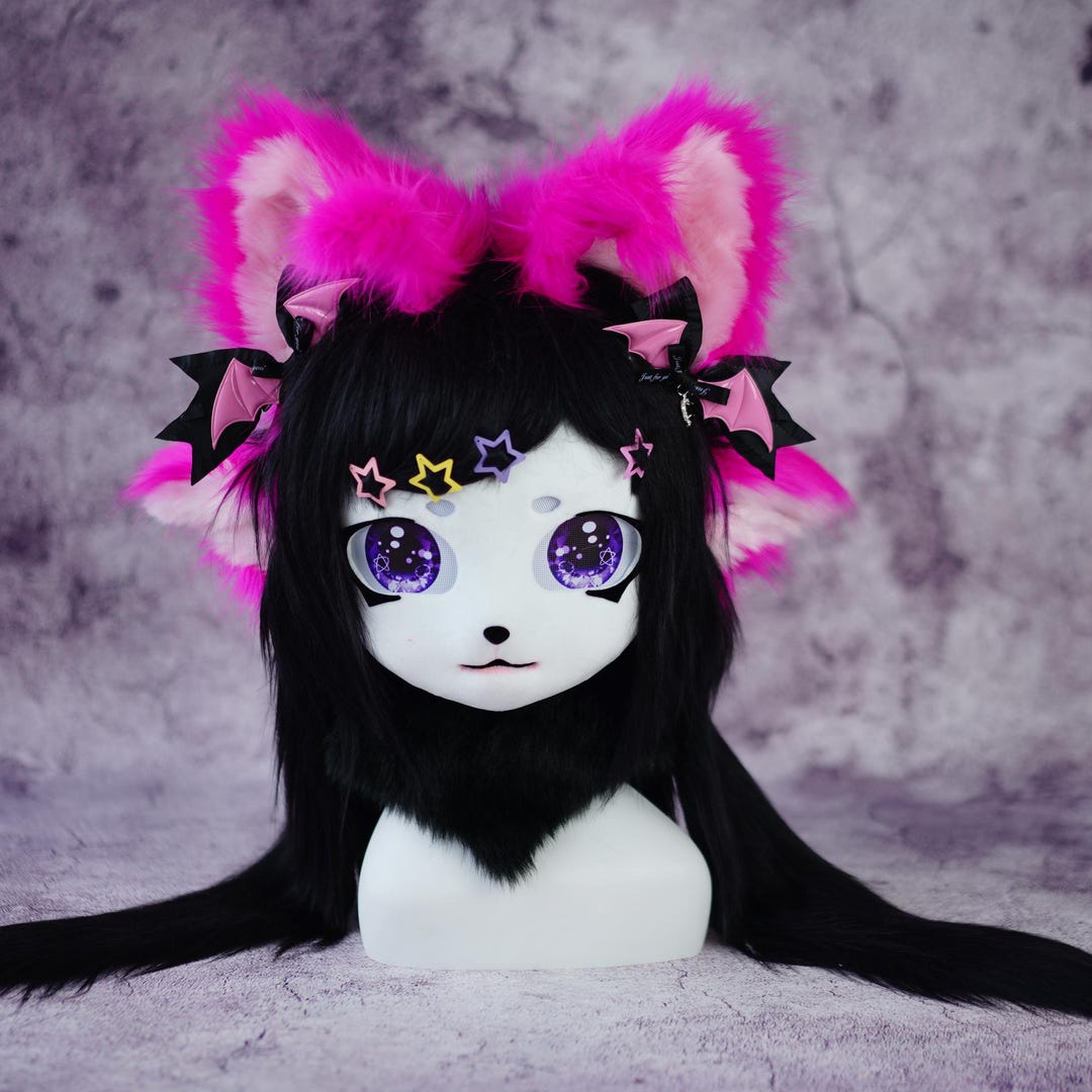 Kigurumi Fursuit Mask - Custom Faux Fur Animal Head for Cosplay ...