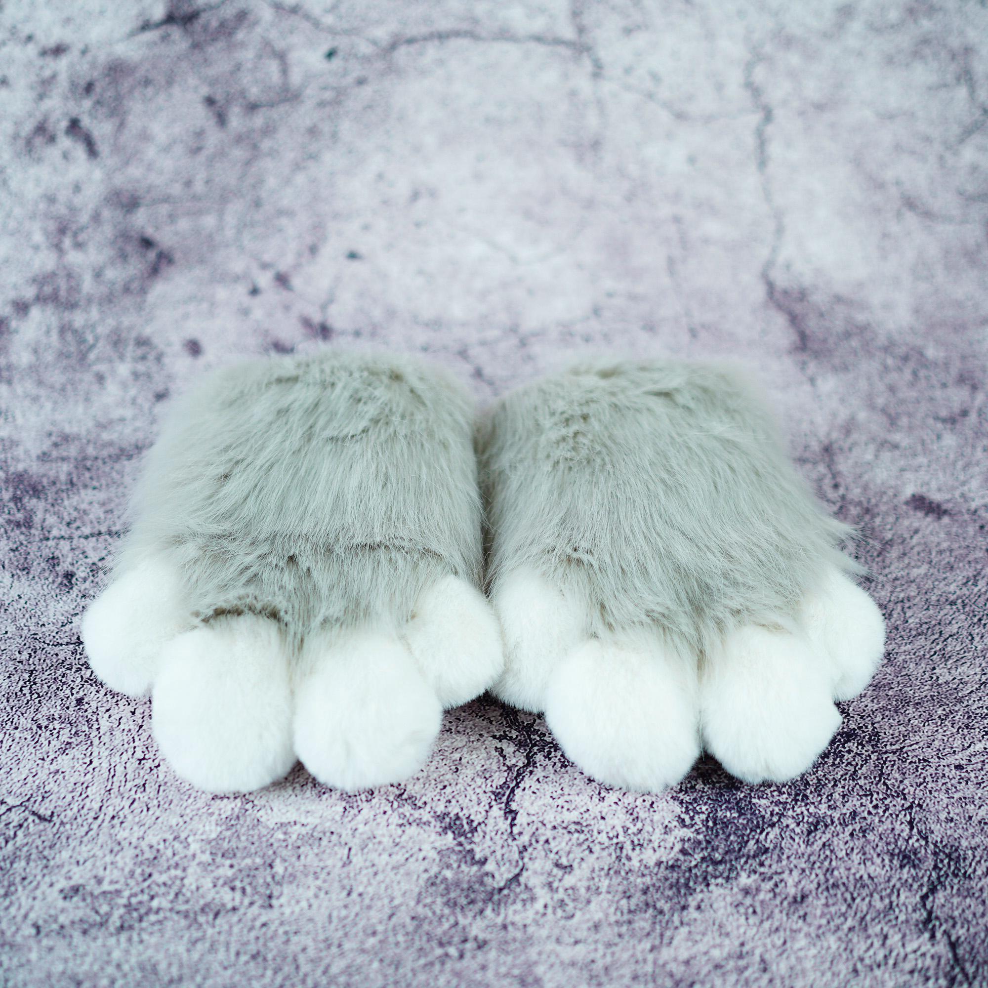 Grey Hand Paws Gloves for Halloween Birthday Christmas, Furry Gloves ...