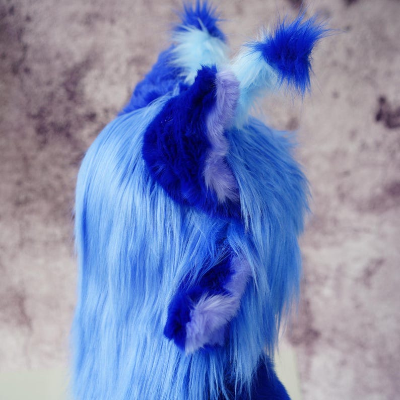 Stitch Fursuit Mask - Cosplay Animal Head Costume Faux Fur Character ...