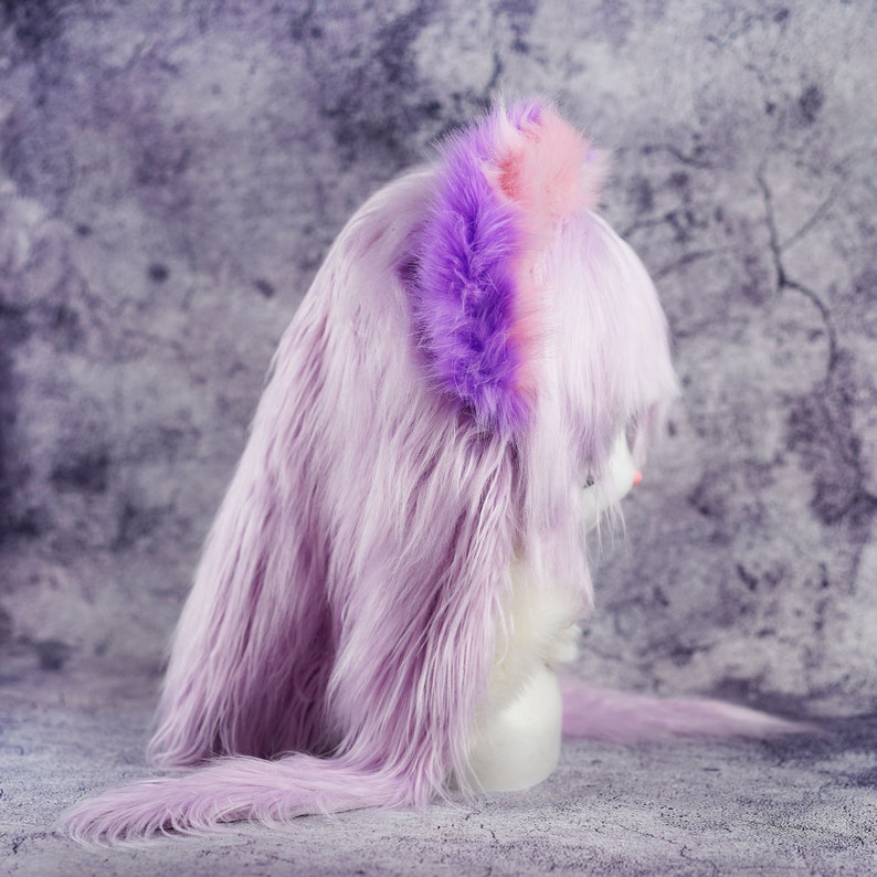 Light Purple Kig Fursona Head , Kemono Mask Head, Cosplay Furrysuit ...