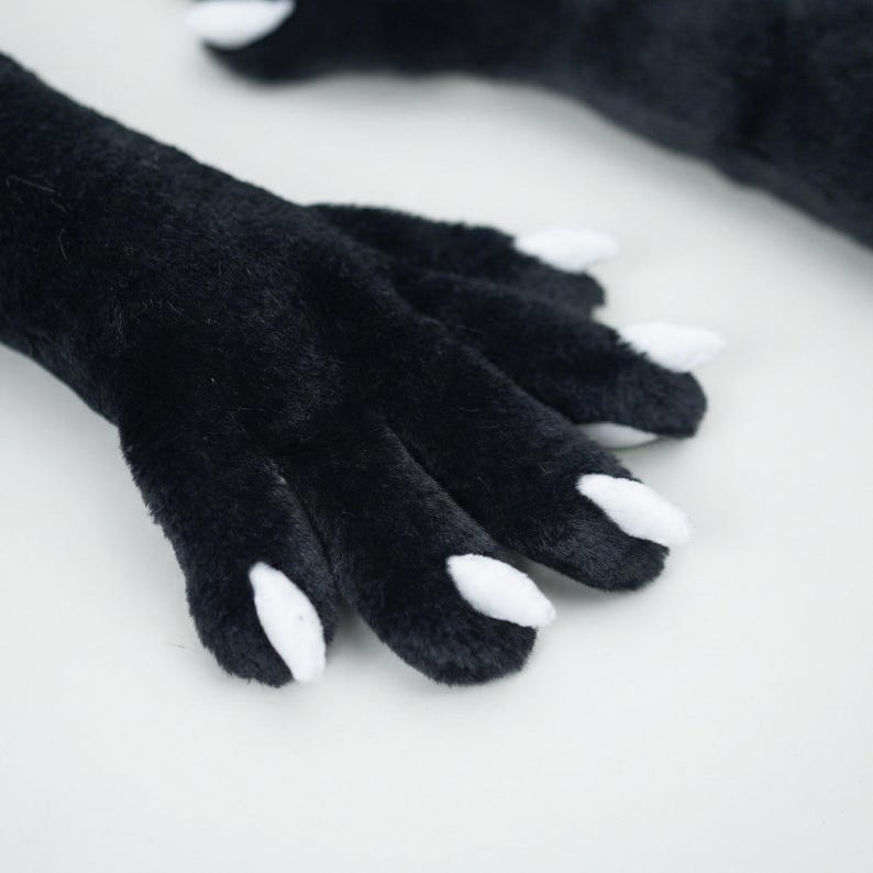 Slim Fursuit Paws | Cosplay Paw With Slimming Fit | Long Arm Faux Fur ...
