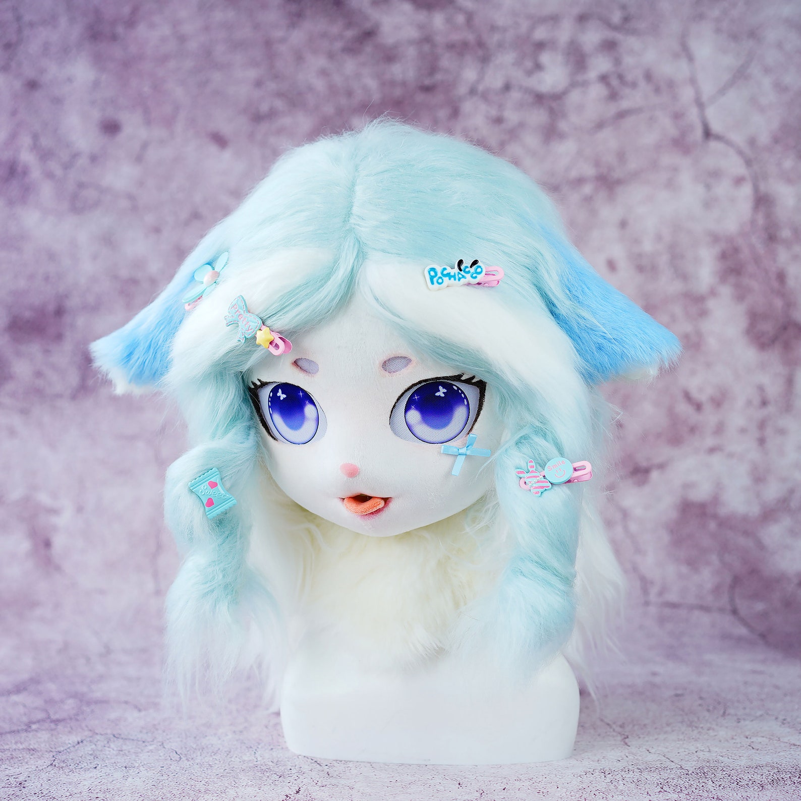 Sea Spirit in Summer!gentle and Lovely Glacier Blue Kig Fursuit Head ...
