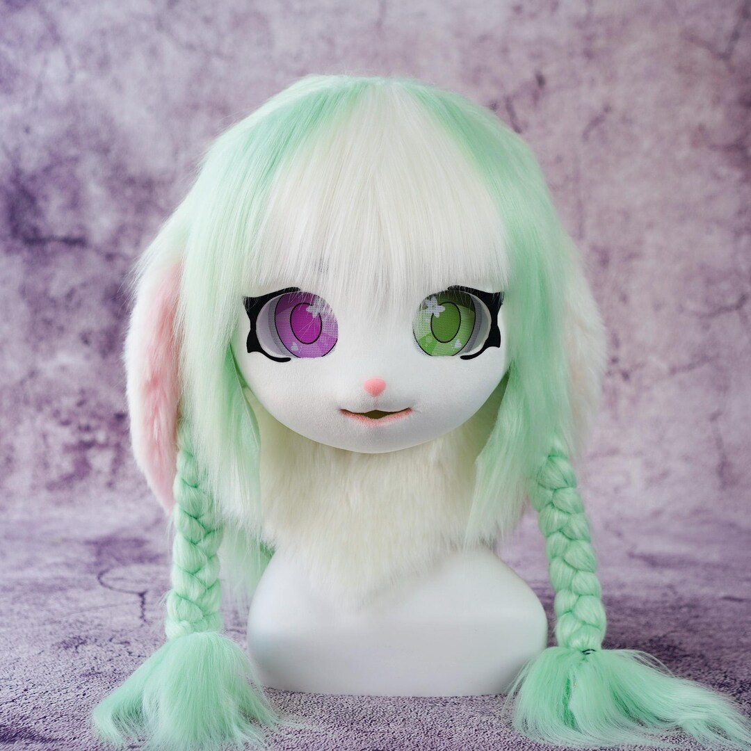 Kig Fursuit Head Mask, Custom Furry Costume Accessory, Faux Fur Animal ...