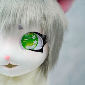 Custom Kig Head Fursuit Furry Head With White Hair ,relic the Halloween ...