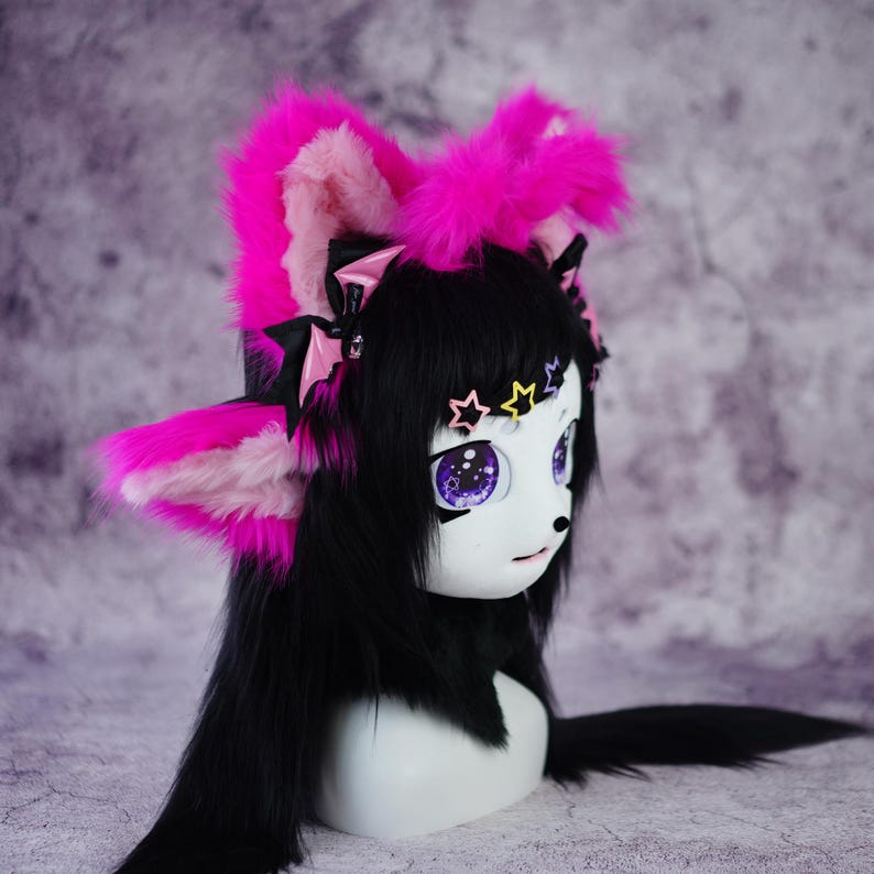 Kigurumi Fursuit Mask - Custom Faux Fur Animal Head for Cosplay ...