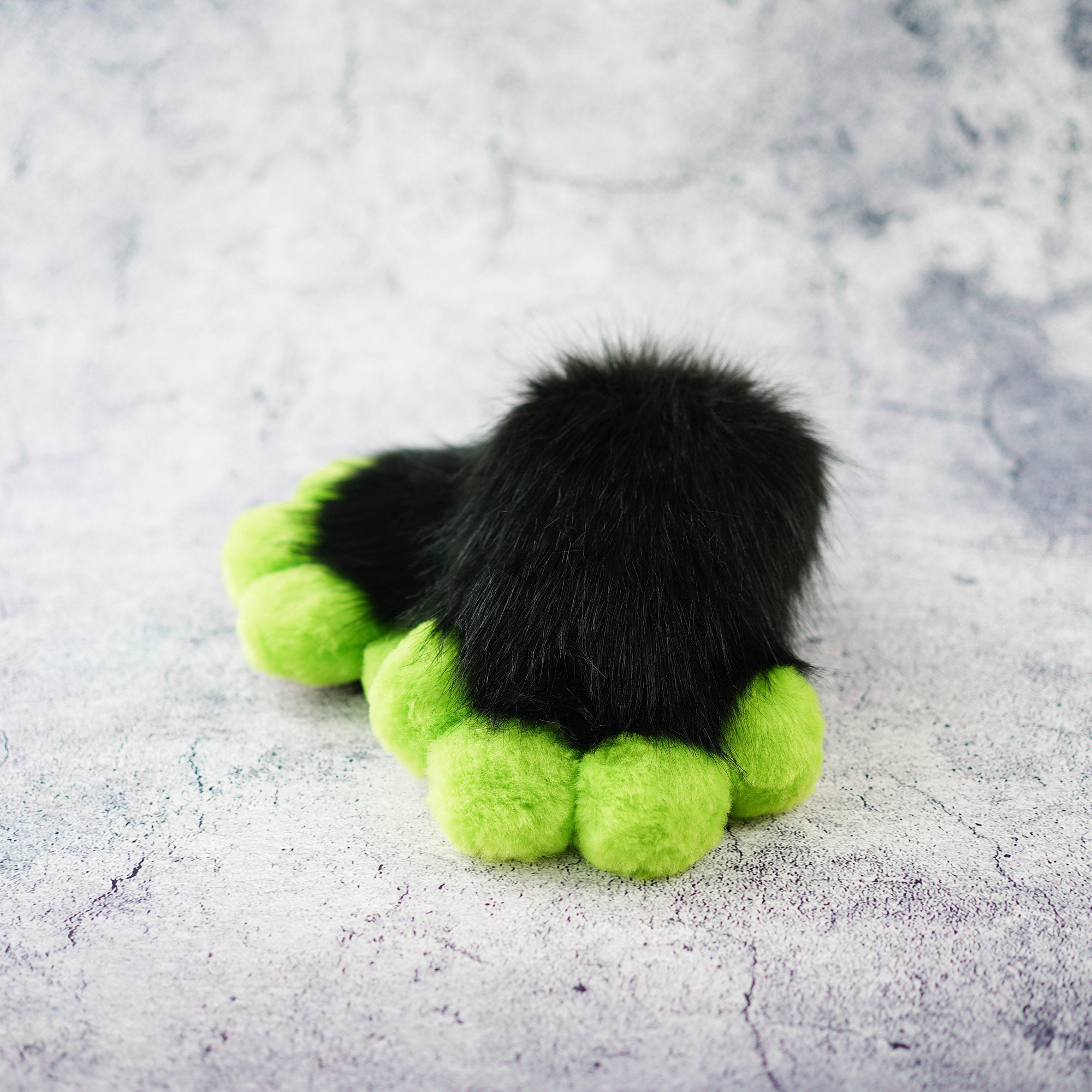 Lime Green Black Cat Fursuit Paws-soft Furry Gloves for Cosplay and ...