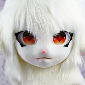 White Sheep Mask King Cat Mask Furry Cosplay Mask Head , Beast Head ...