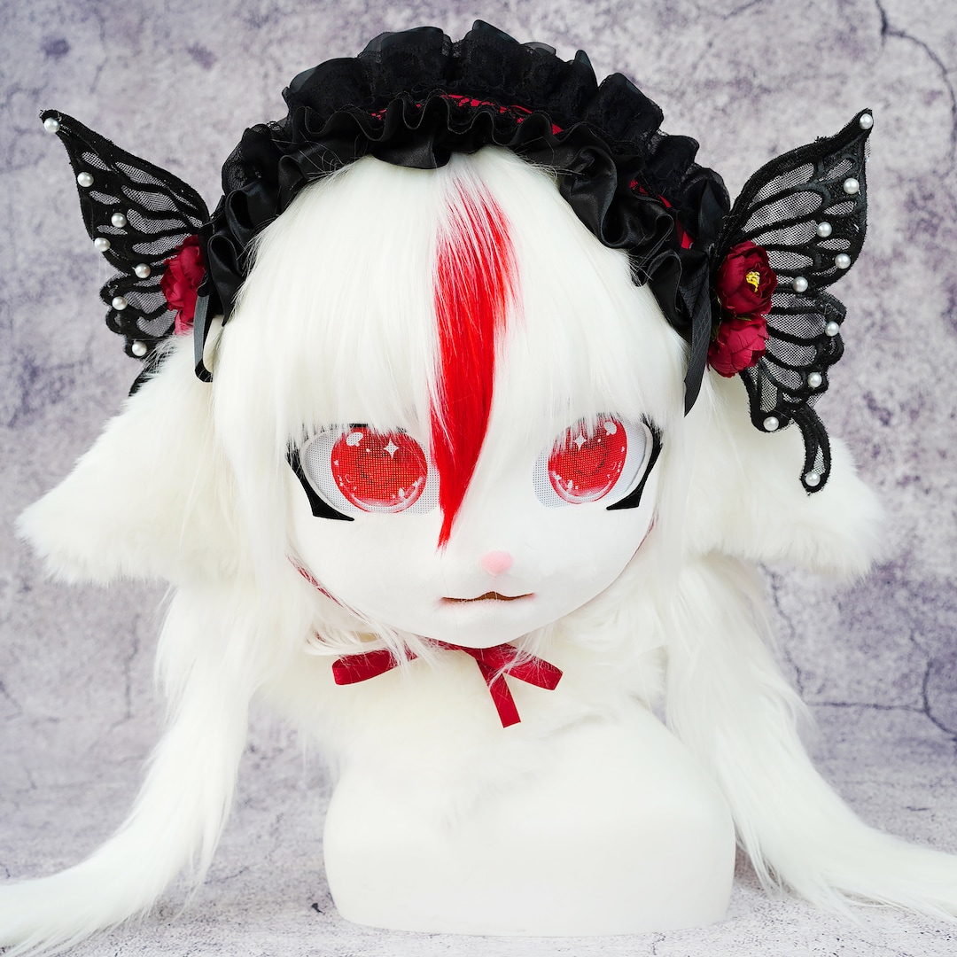 Crimson Vampire Halloween Sheep Kig Fursuit Mask,handmade Mask,pet Play ...