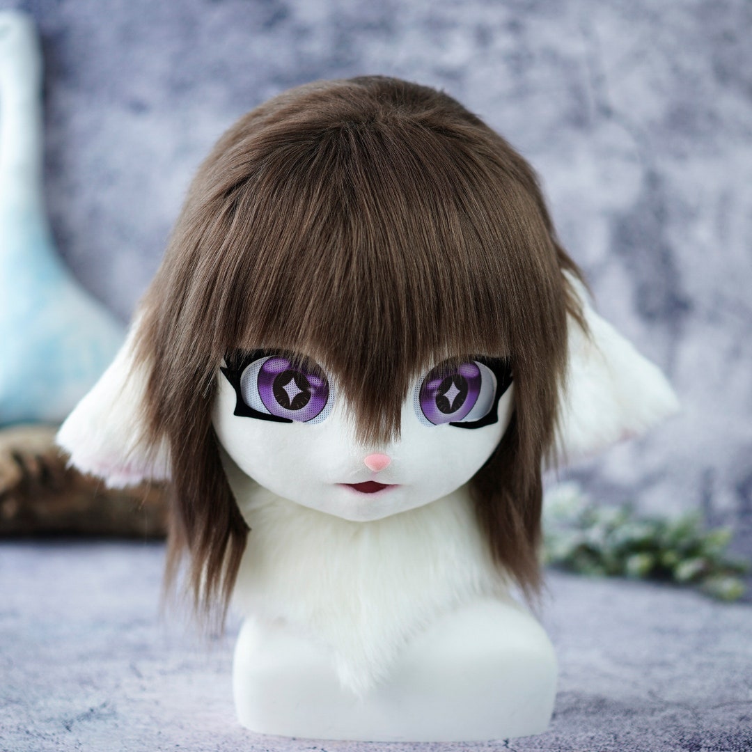 Kawaii Brown Cat Mask - Clever Halloween Costume Accessory, Kigurumi ...