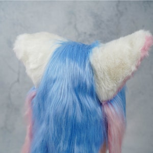 Blue Cat Mask, Mask King Cat Mask Furry Cosplay Mask Head With Blue ...