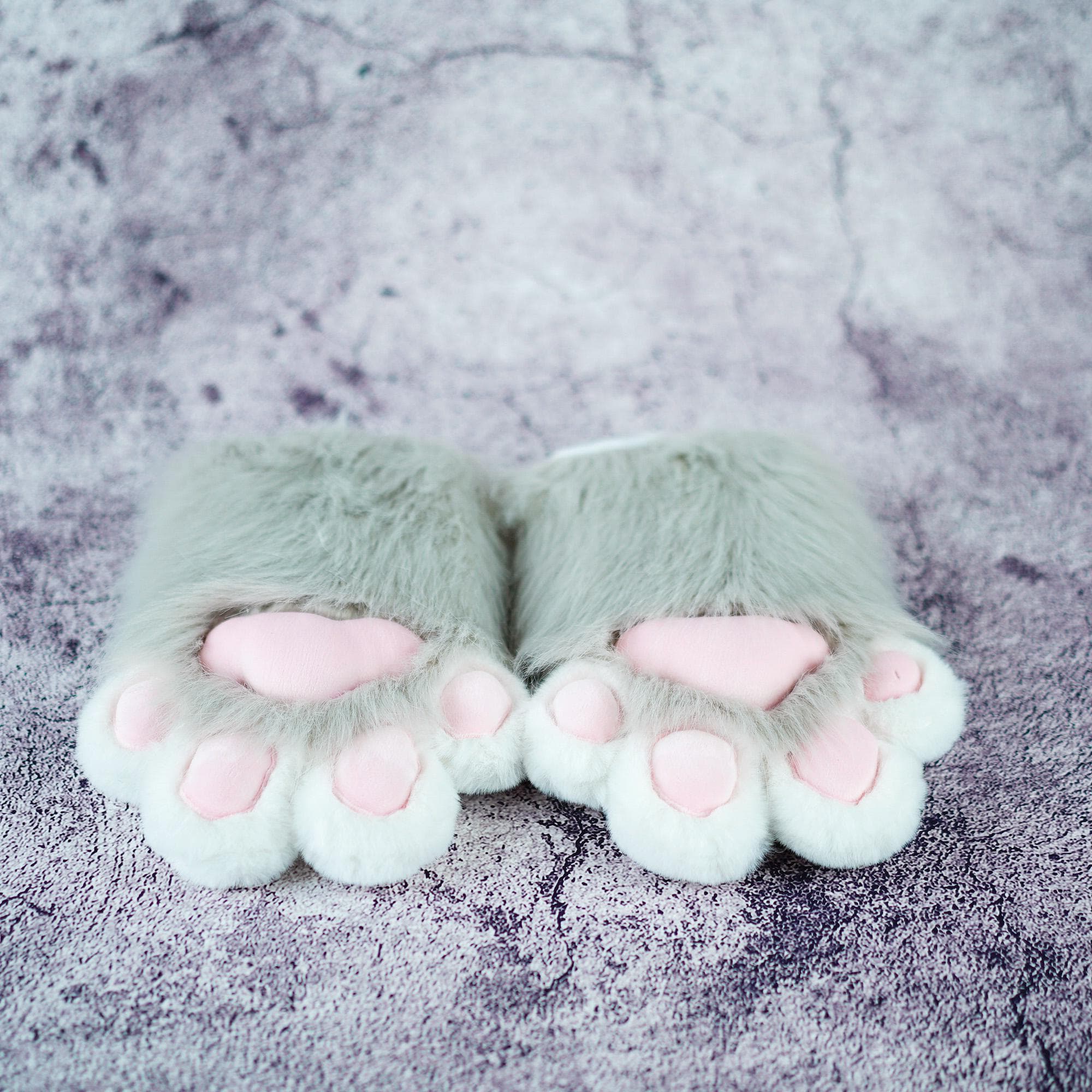Grey Hand Paws Gloves for Halloween Birthday Christmas, Furry Gloves ...