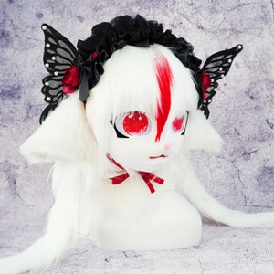 Crimson Vampire Halloween Sheep Kig Fursuit Mask,handmade Mask,pet Play ...