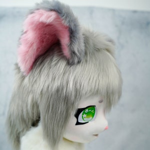 Custom Kig Head Fursuit Furry Head With White Hair ,relic the Halloween ...