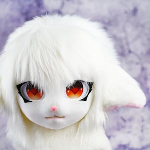 White Sheep Mask King Cat Mask Furry Cosplay Mask Head , Beast Head ...