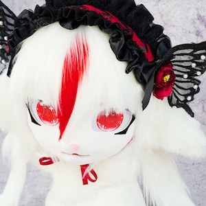Crimson Vampire Halloween Sheep Kig Fursuit Mask,handmade Mask,pet Play ...