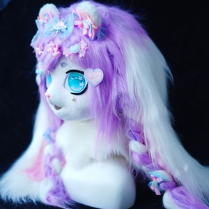 Candy Lavender Bunny Kigurumi Fursuit Furry Head Kig Style,white Bunny ...