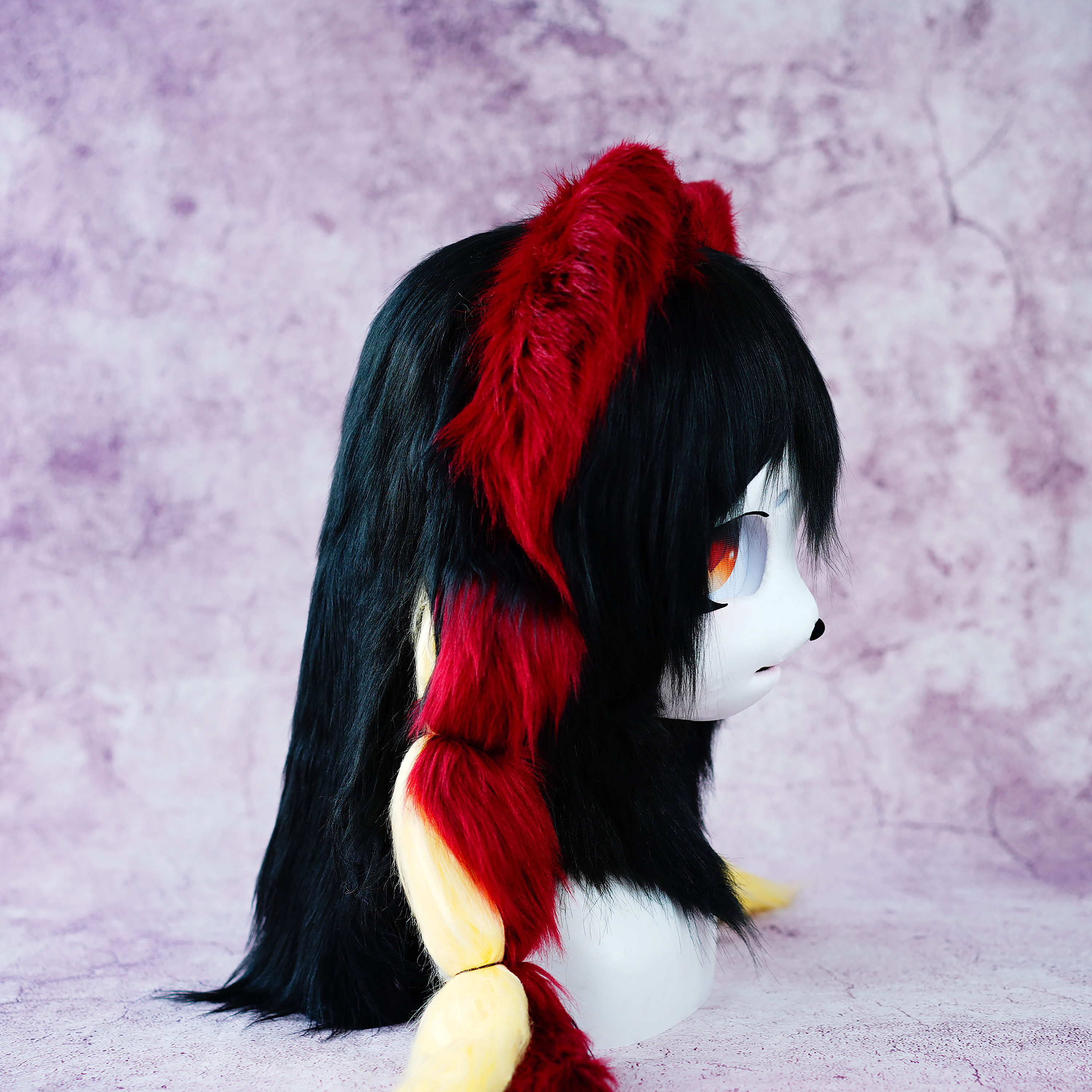 Burgundy Kigurumi Furry Mask,tracking Follow Me Eyes,kigurumi Furry Art ...