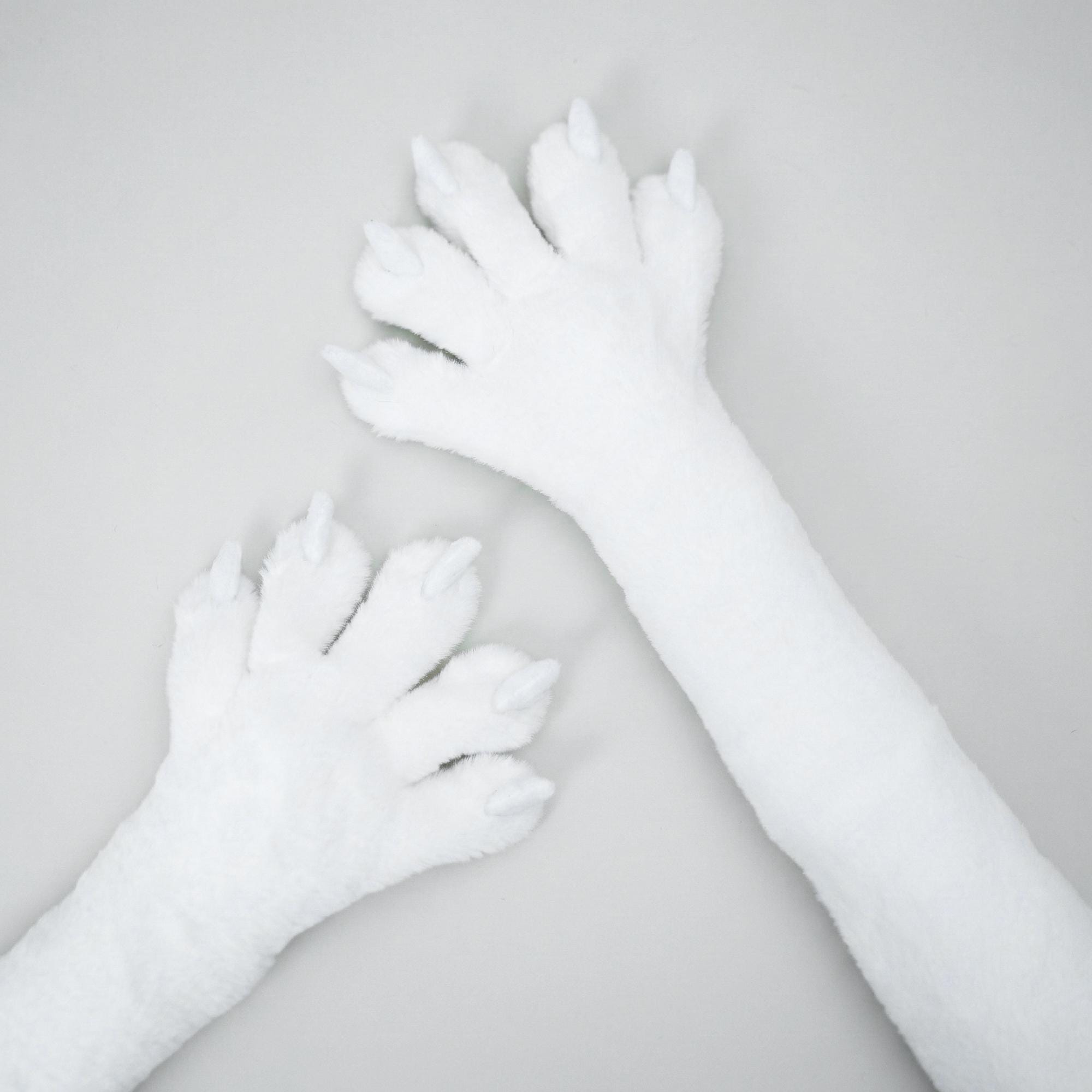 Slim Fursuit Paws | Cosplay Paw With Slimming Fit | Long Arm Faux Fur ...