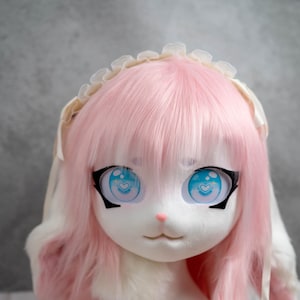 Cute Furry Mask Head, Kig Cat Fursuit Mask Head, Cat Kemono Mask,japan ...