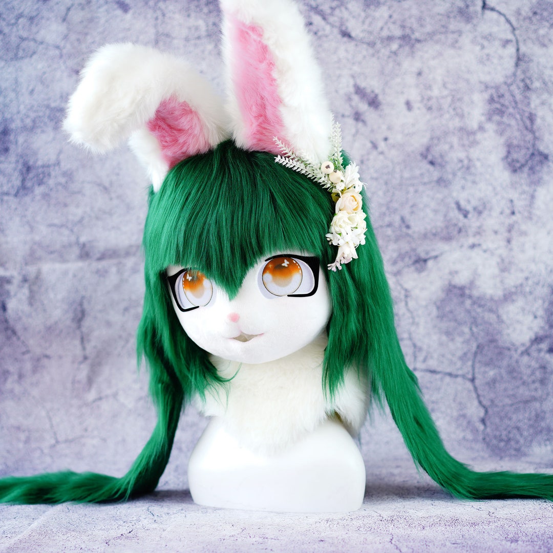 Forest Bunny Head ,handmade Mask ,furry Cosplay Mask Head, Kig Head ...