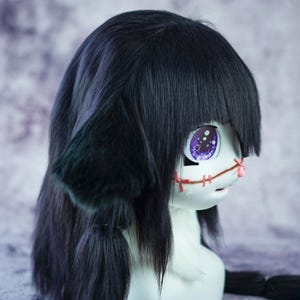 Mysterious&darkness Kig Fursuit Furry Head Mask, Ghost Black Sheep ...