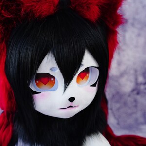 Burgundy Kig Furry Mask, Handmade Cosplay Adoptable,kigurumi Style ...
