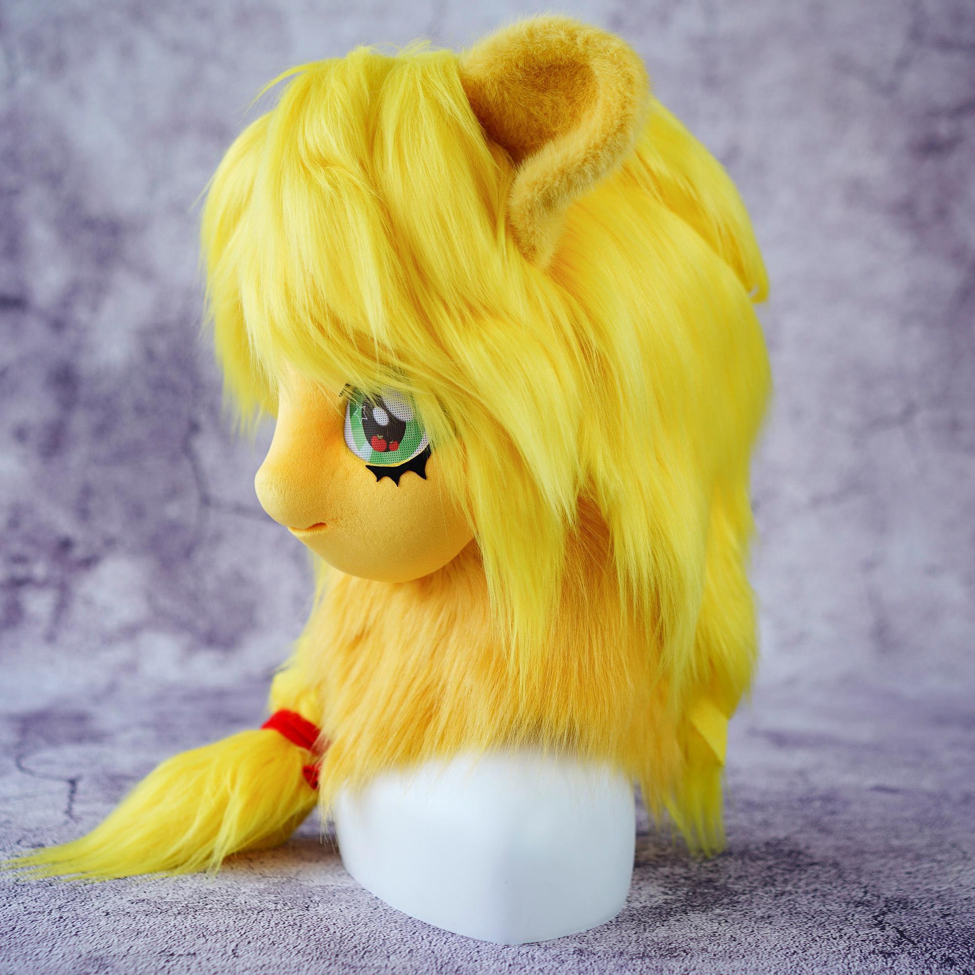 MLP Professional Fursuit Mask, Complete Character Head, Faux Fur Animal ...