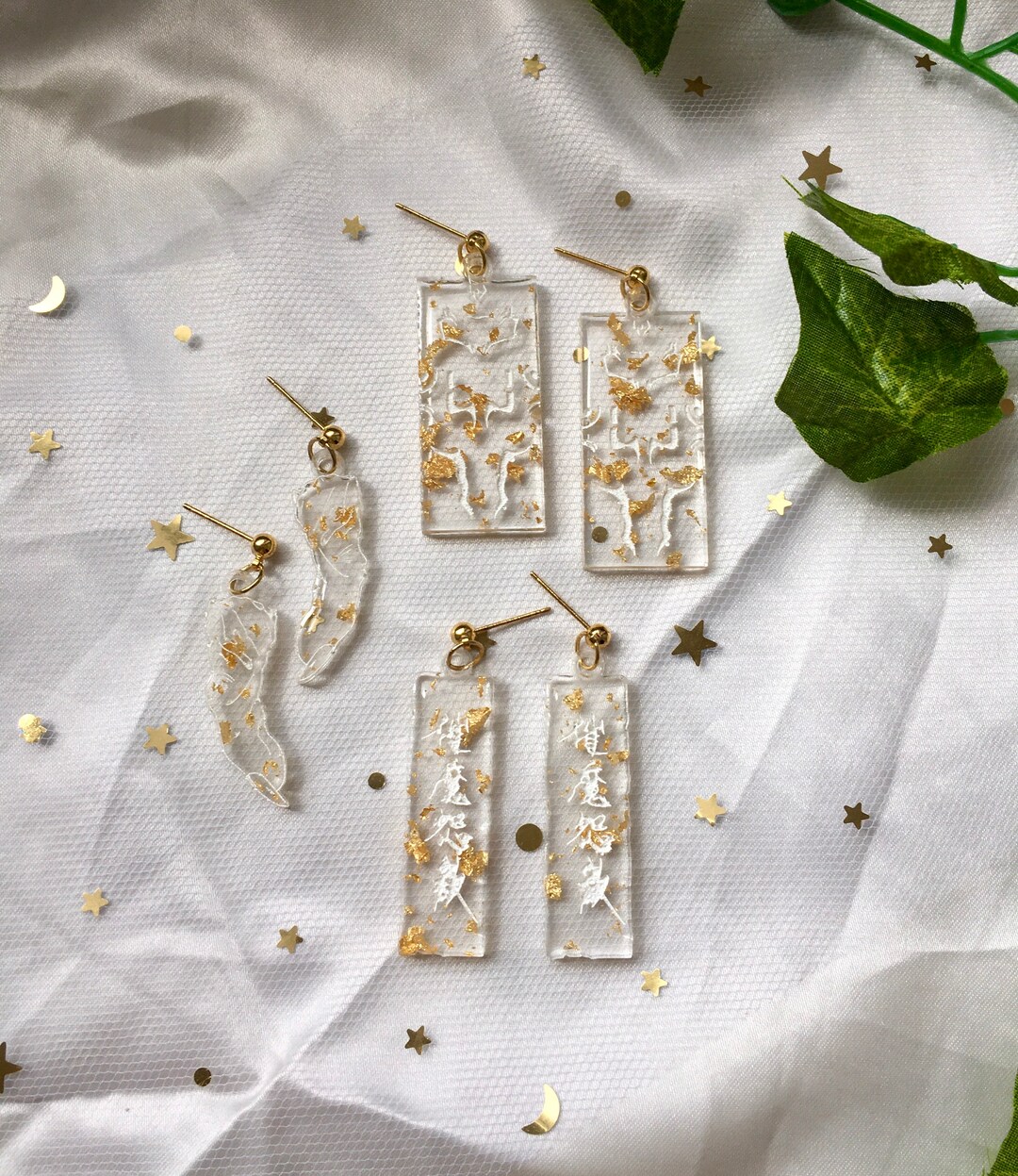 Anime Gold Flaked Subtle JJK Earrings-jewelry-gift - Etsy