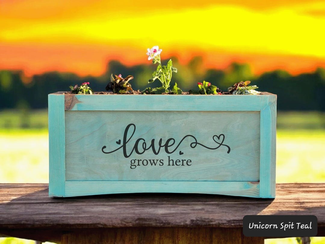 Handcrafted Indoor/outdoor Wooden Planter Box With Waterproof Epoxy ...