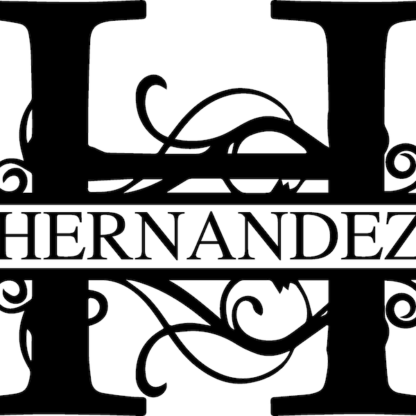Last Name Monogram - Etsy