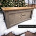 Toy Box Chest Engraved Personalized Modern Rustic Blanket Memory ...