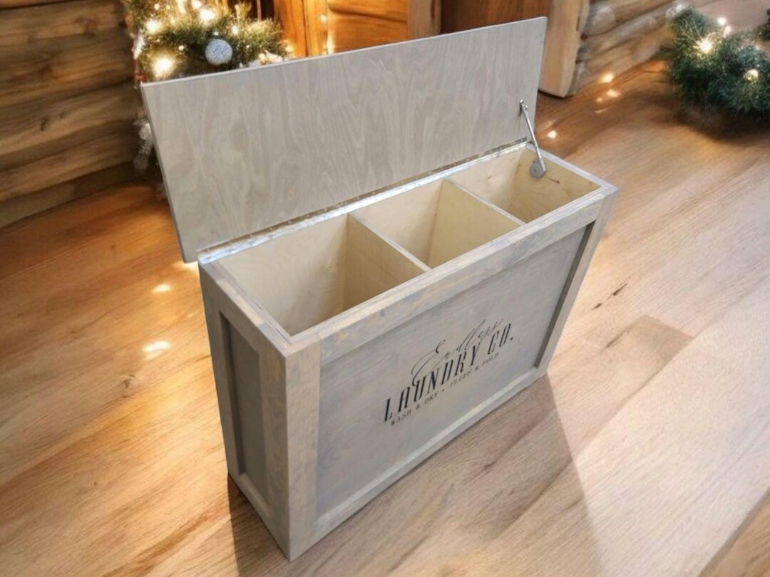 Large Rustic Farmhouse Shaker Style Wooden Laundry Hamper – Perfect for ...