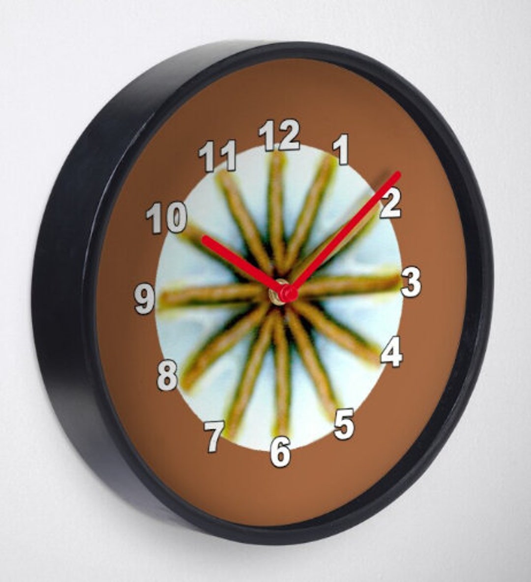 Poppy Clock Somniferum Opium Poppy Pod Top Clock - Etsy