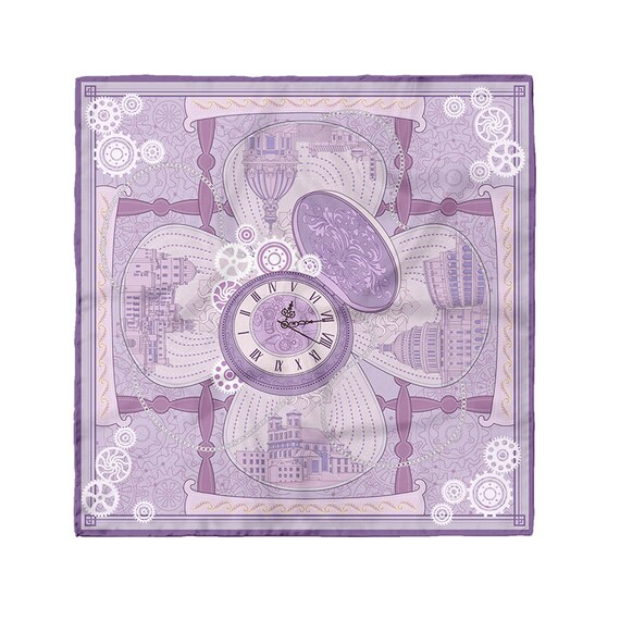 Time Hourglass Lavender Glamorous Silk Scarf for Women Gift - Etsy