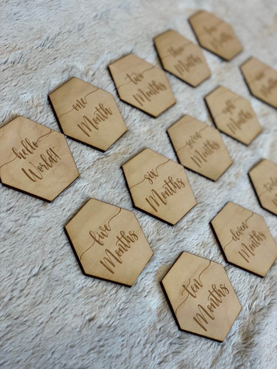 Octagon Baby Milestone Disks Baby Milestone Cards Free Shipping - Etsy ...