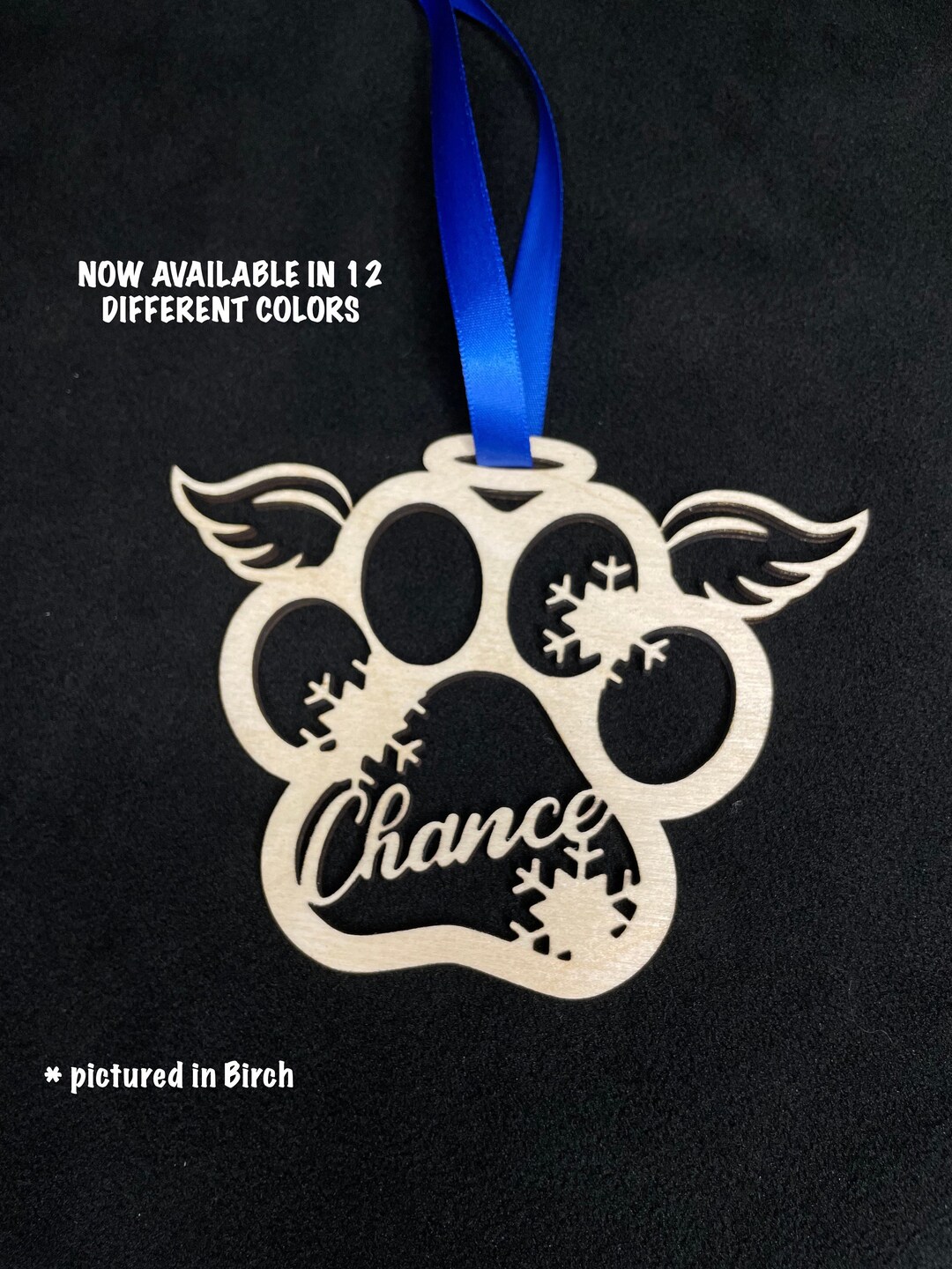 Personalized Angel Paw Print Angel Fur Baby Ornament Remember Loved ...