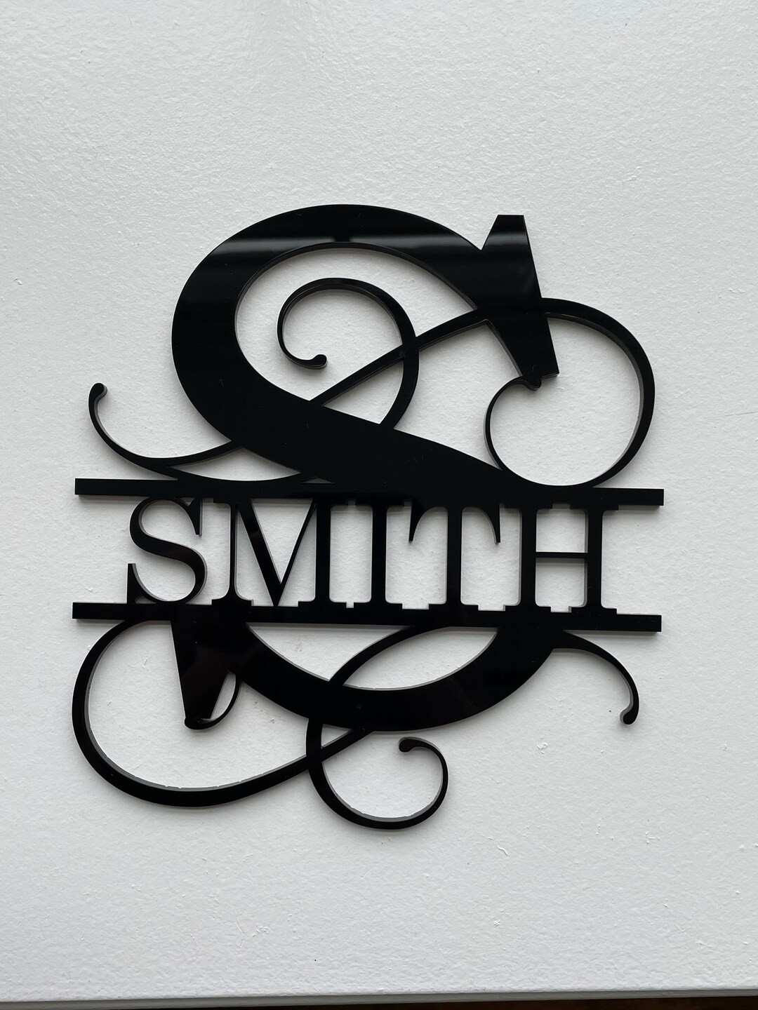 Custom Acrylic Signs Monogram Wall Decor Wall Art Last Name Sign Family ...