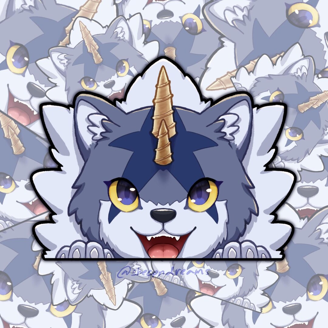 Wolf Ranga Peeker Stickers | Waterproof Uv-proof Vinyl Decals Stickers ...