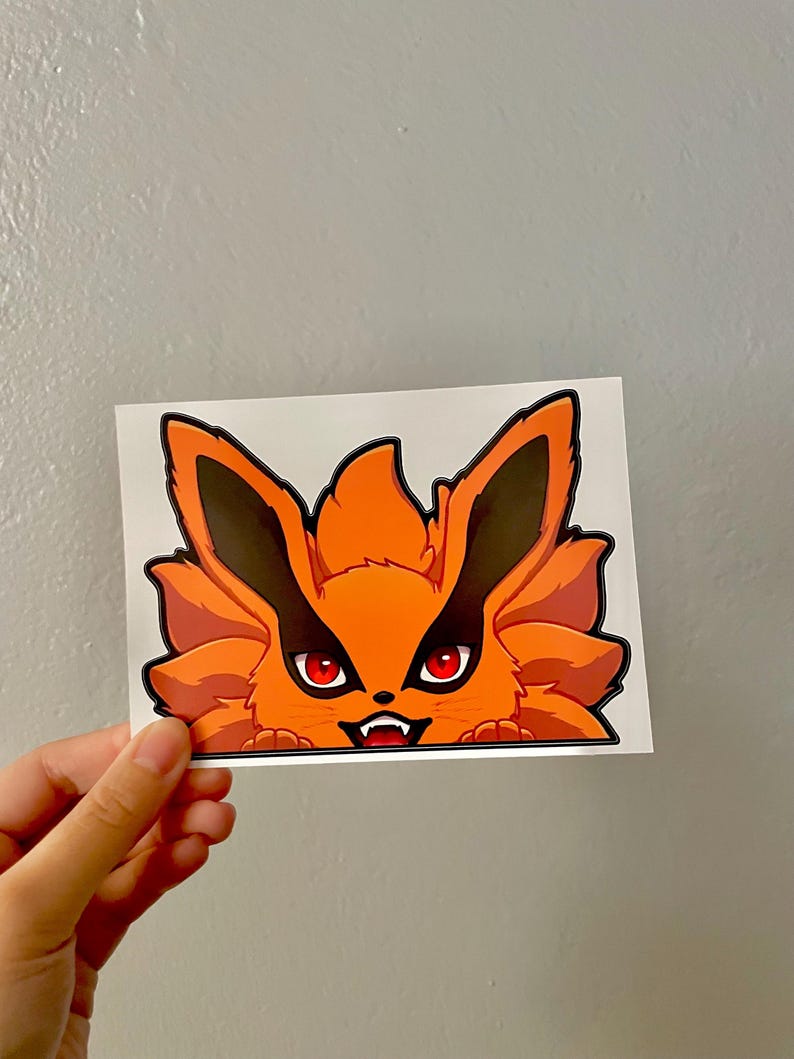 Fox Kurama Peeker Stickers | Waterproof Uv-proof Vinyl Decals Stickers ...