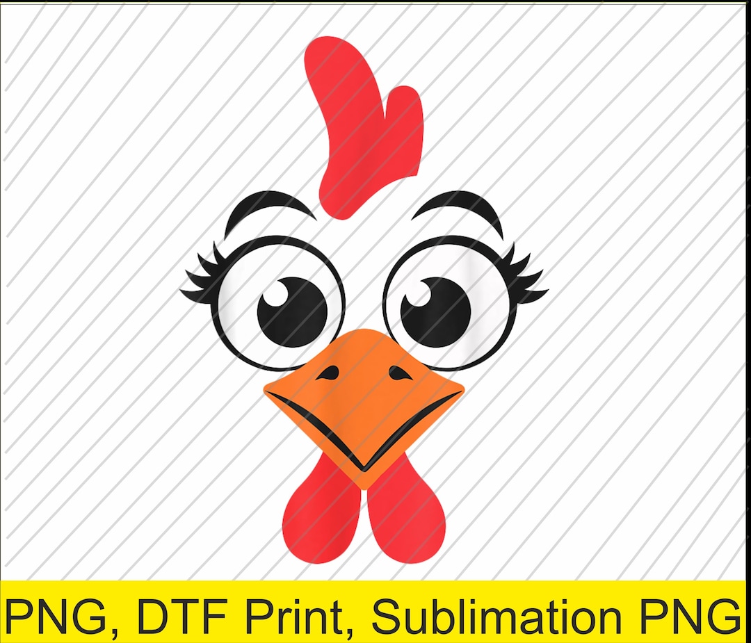 Chicken Hen Face PNG | Digital Download | DTF Print - Etsy