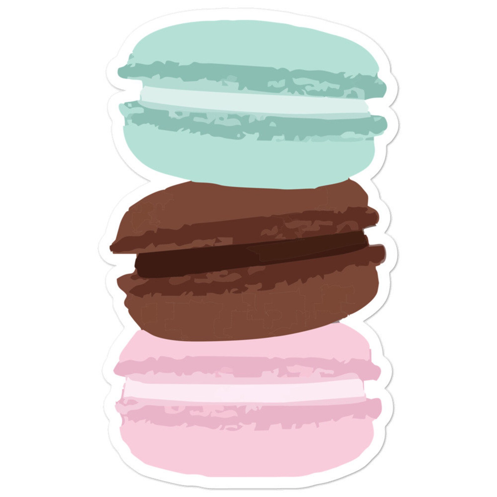Rainbow Macarons Stickers Rainbow Macarons Sticker Rainbow | Etsy UK
