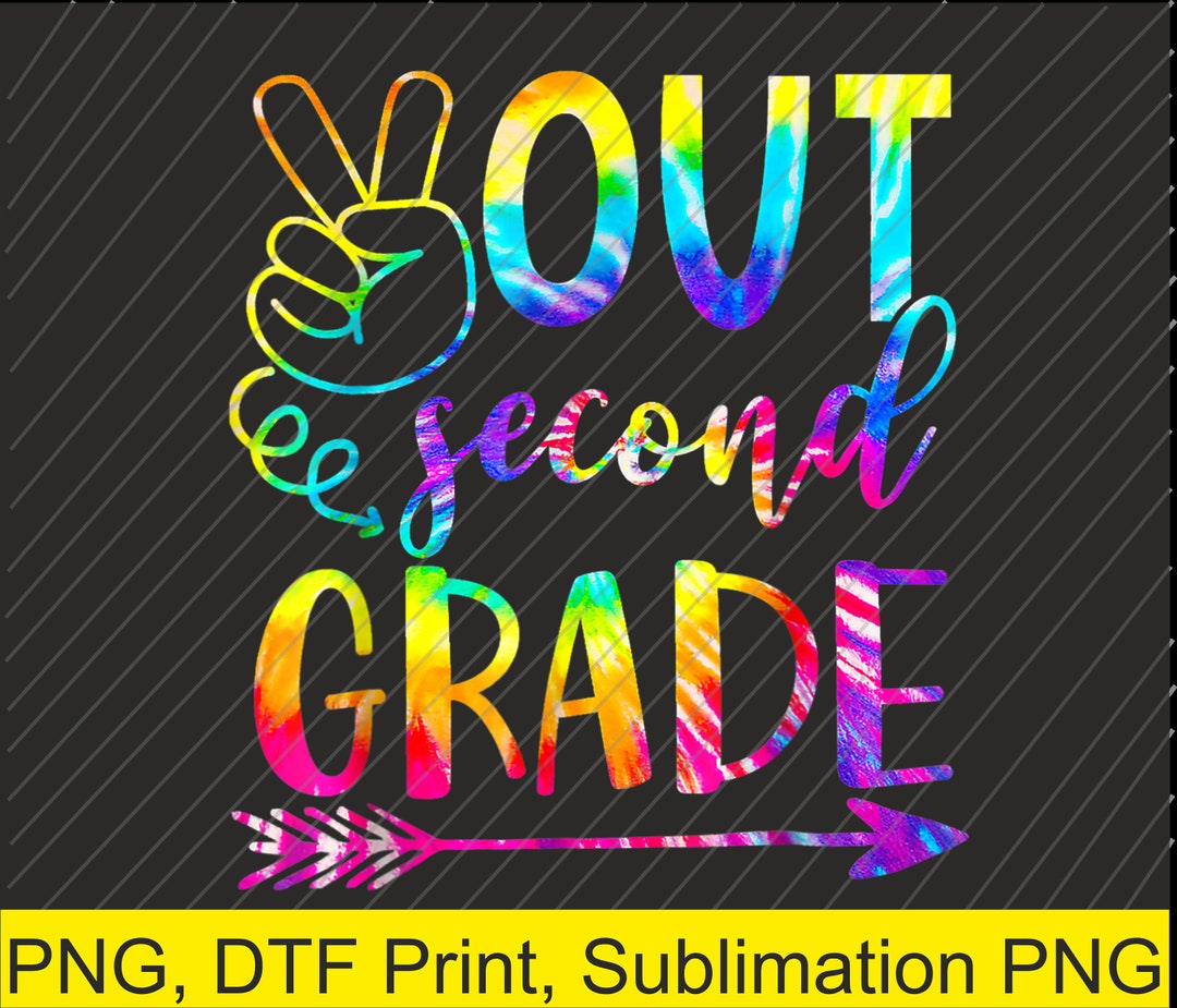 Peace Out Second 2nd Grade Happy Last Day of School PNG | Digital ...