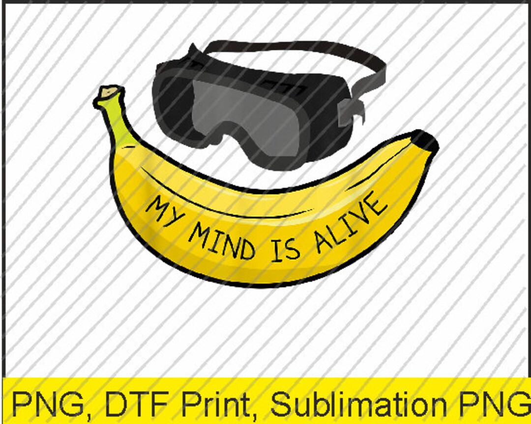 My Mind is Alive Banana Swim Glass PNG | Digital Download | DTF Print ...