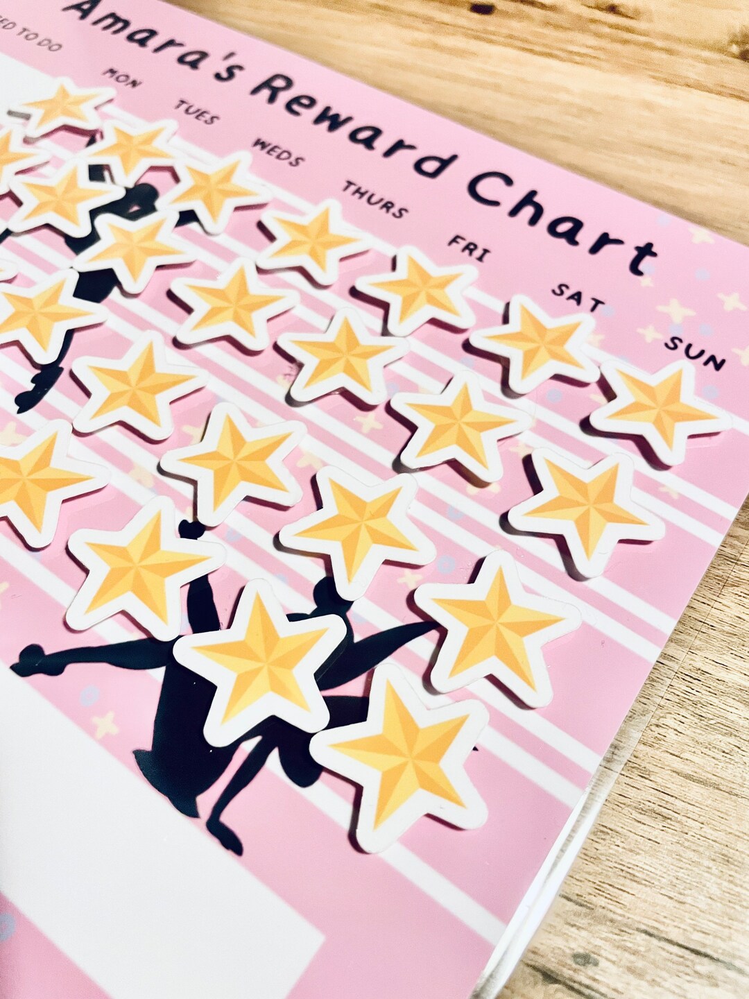 Personalised Tinkerbell Reward Chart,a4 Durable Re-usable Reward Chart ...