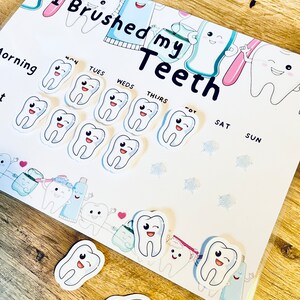 I Brushed My Teeth Chart Letterbox Gift Learning at Home Chart for Kids ...