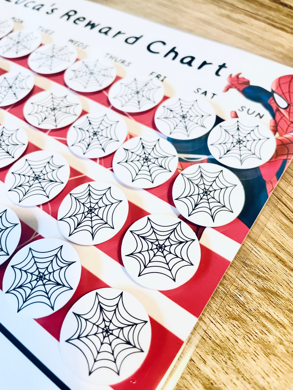 Personalised Spiderman Reward Charta4 Durable Re-usable - Etsy UK