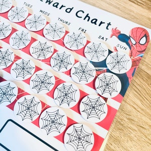Personalised Spiderman Reward Chart,a4 Durable Re-usable Reward Chart ...