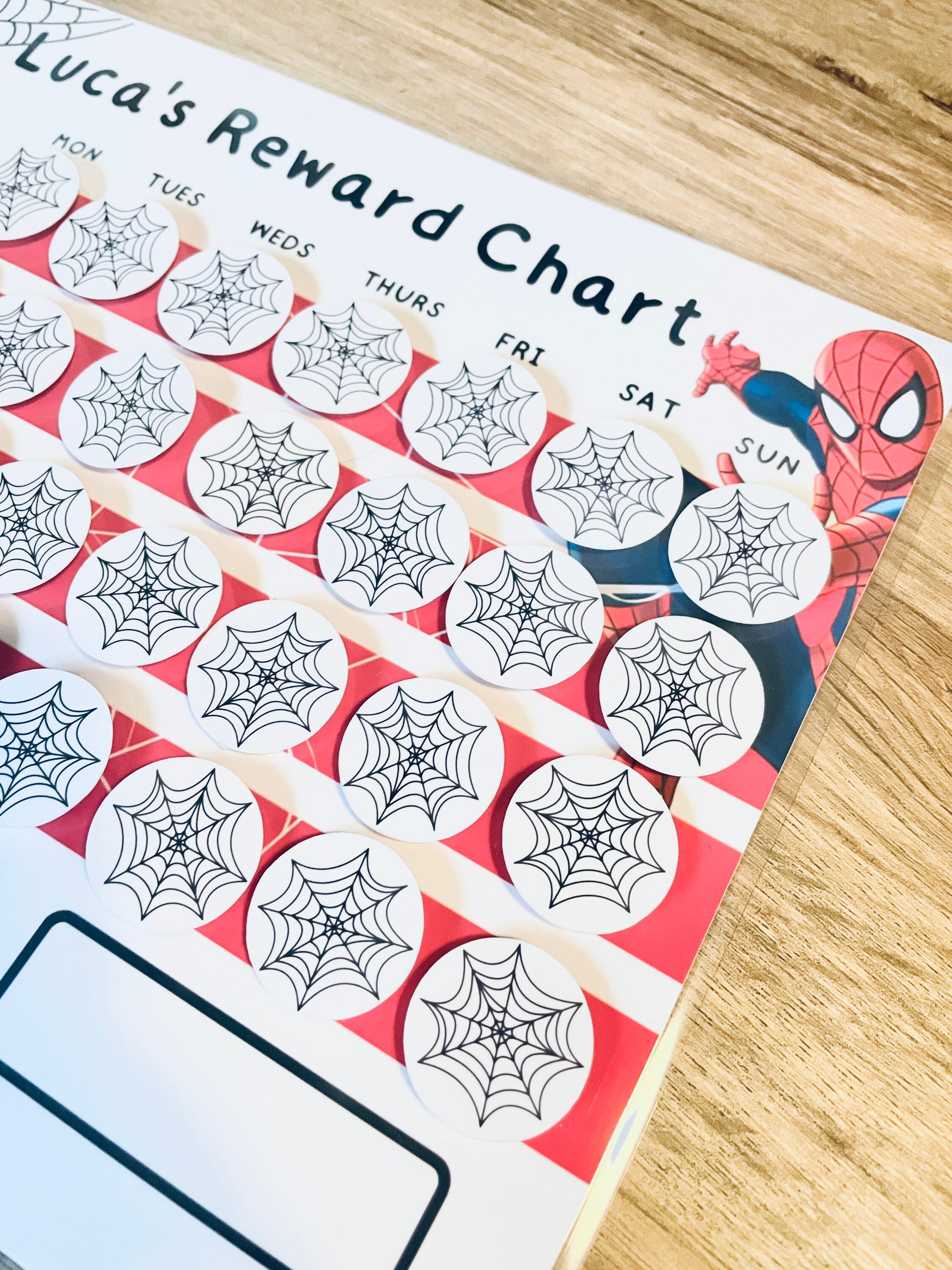 Personalised Spiderman Reward Charta4 Durable Re-usable - Etsy UK